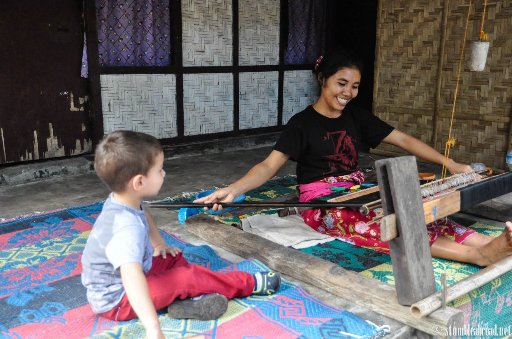 {LombokForKids} Visiting a Weaving Village | Stumble Abroad