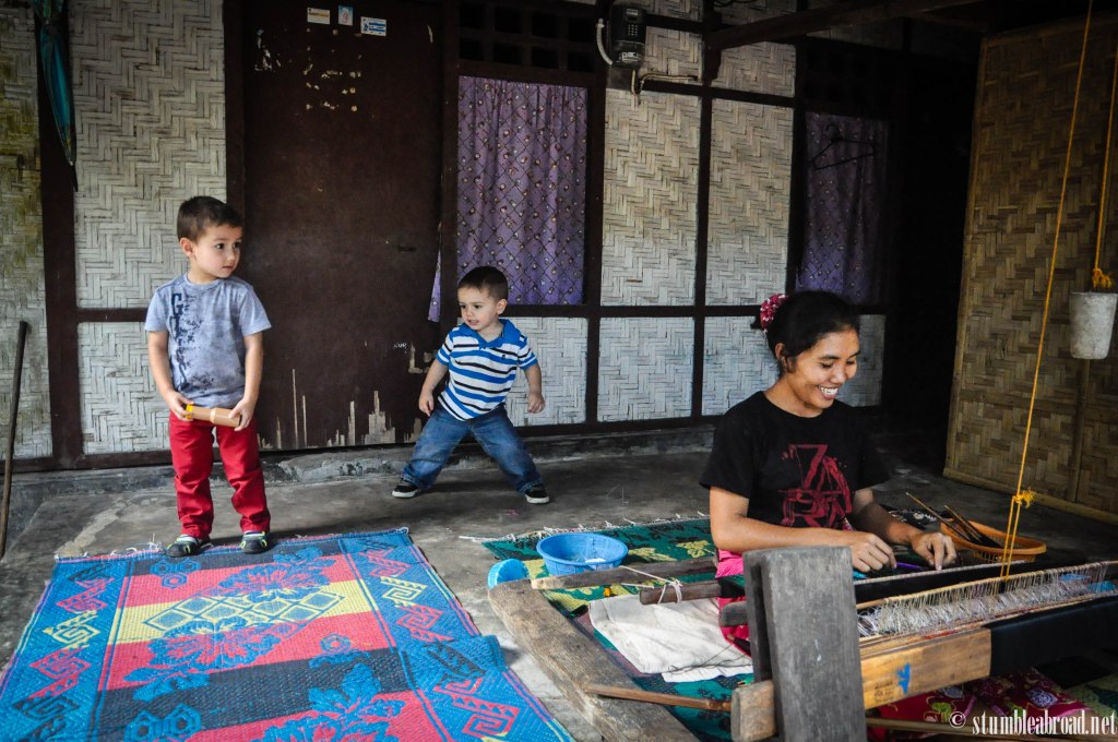 {LombokForKids} Visiting a Weaving Village | Stumble Abroad
