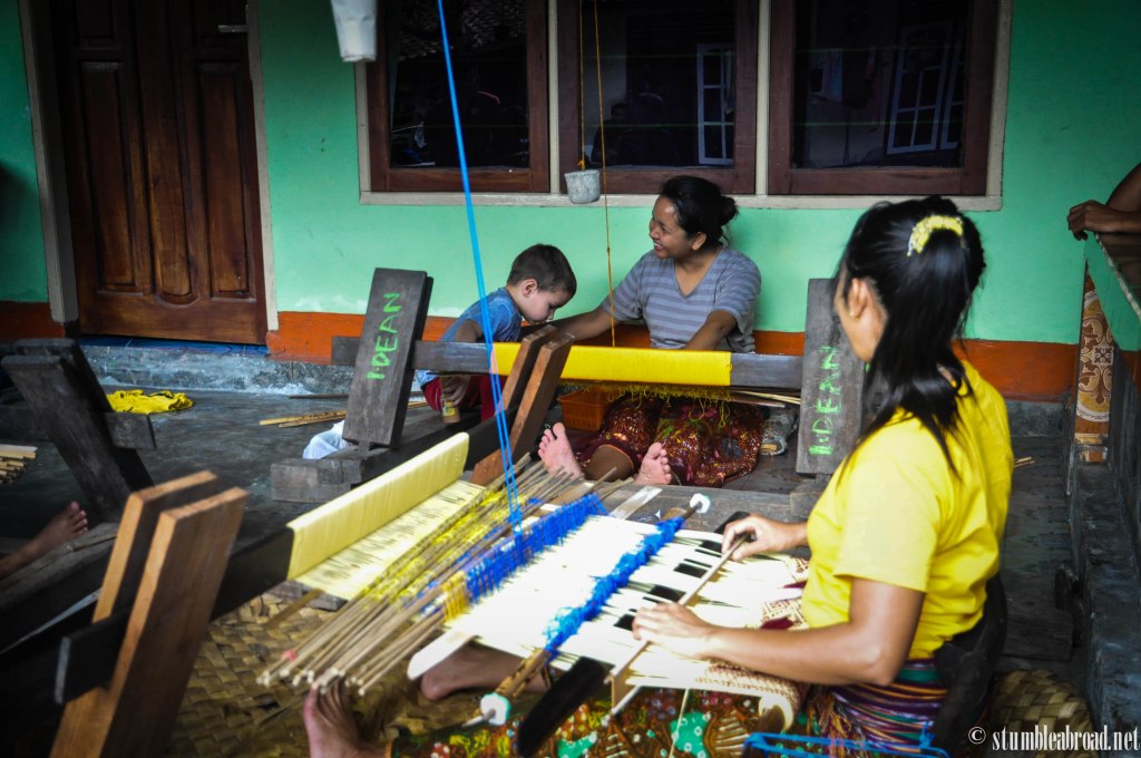 {LombokForKids} Visiting a Weaving Village | Stumble Abroad